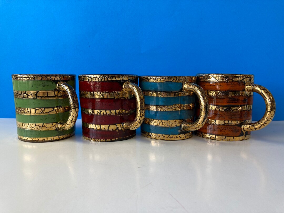 Set of 4 Italian Coffee Mugs - Etsy