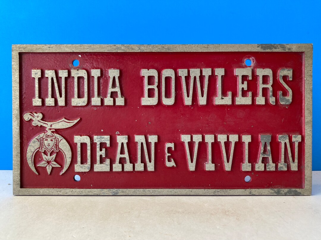 India Bowlers Cast Aluminum License Plate - Etsy