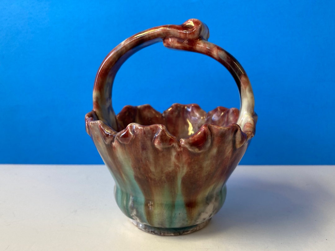 Small Italian Ceramic Basket - Etsy