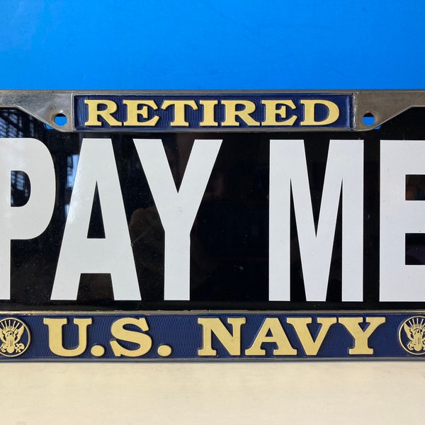 Us Navy Retired License Plate - Etsy