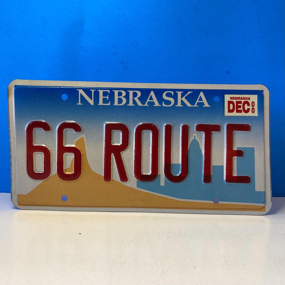 Nebraska Vanity Plate 66 ROUTE - Etsy
