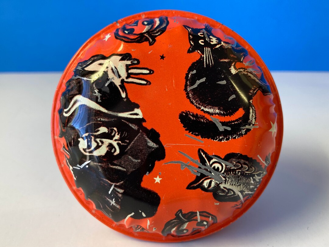 Vintage Halloween Rattle U.S. Metal Toy - Etsy