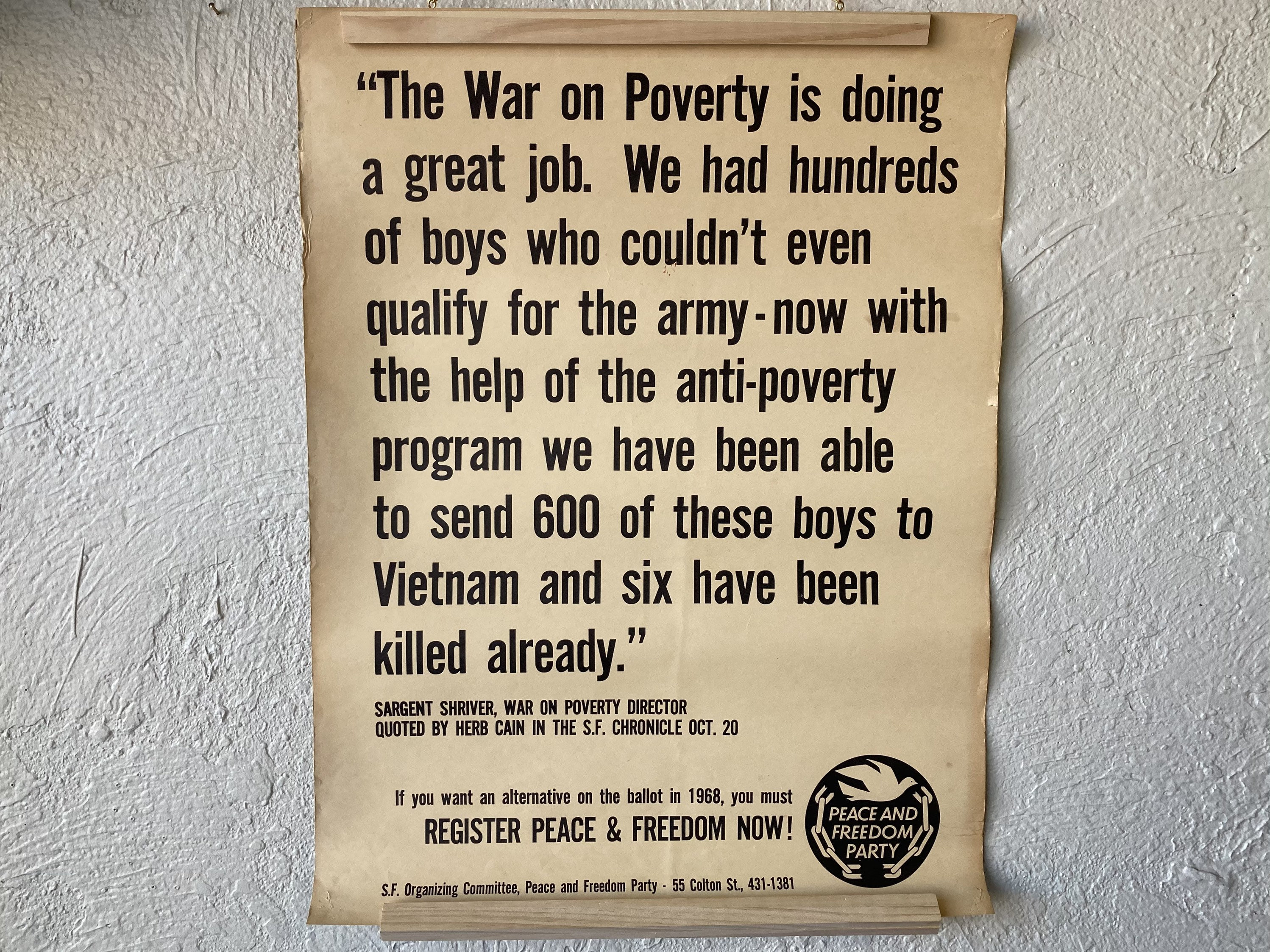 Peace And Freedom Party Poster