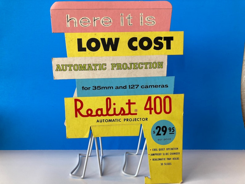 Vintage Camera Store Sign Realist 400 Slide Projector - Etsy