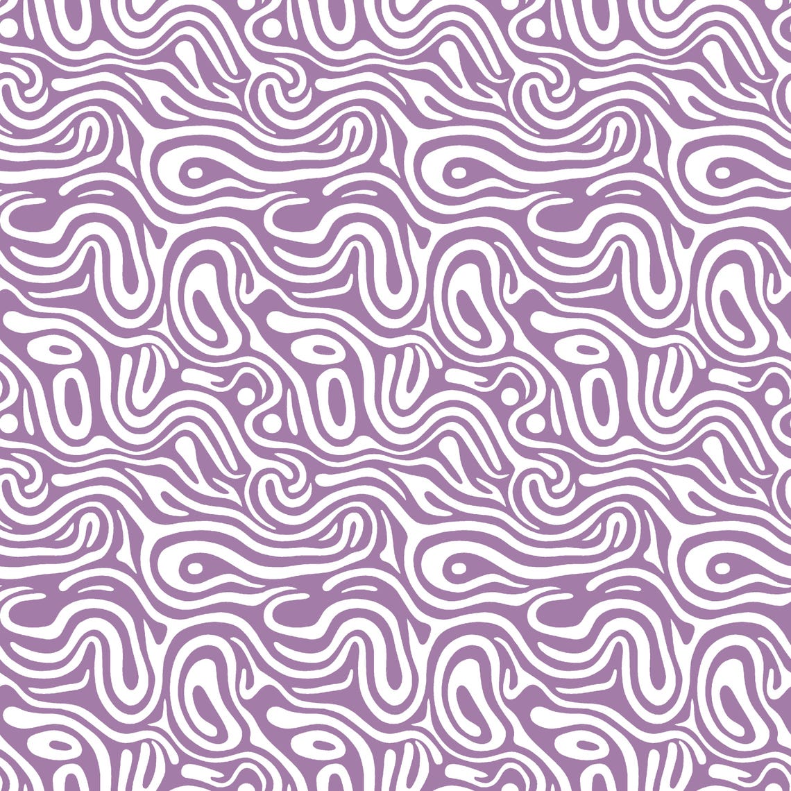 Organic Line Art Seamless Pattern | Minimal Fluid Texture | Neutral ...