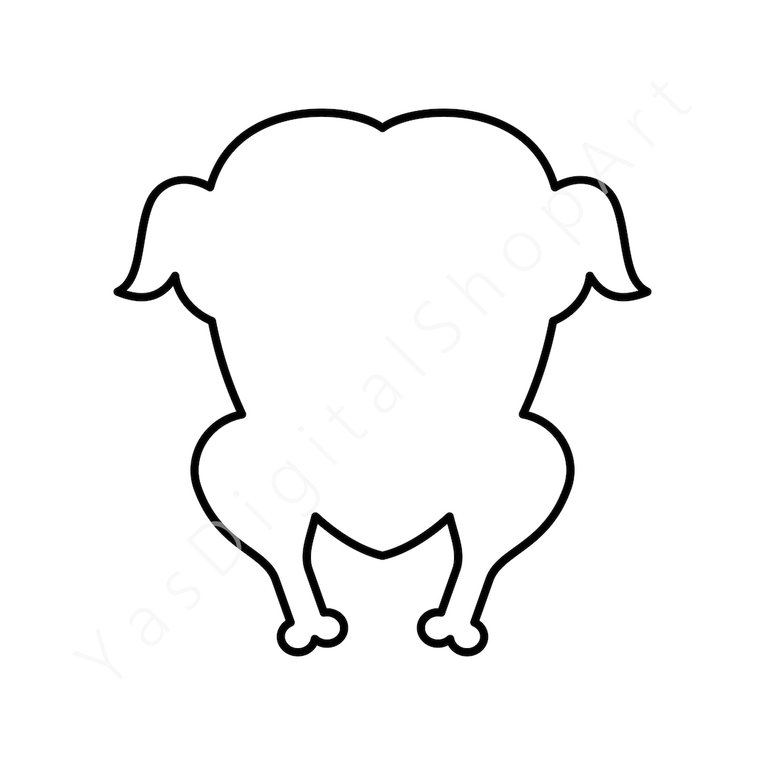 Turkey Outline SVG PNG, Vector Cut File, Autumn Silhouette Clipart, Png ...