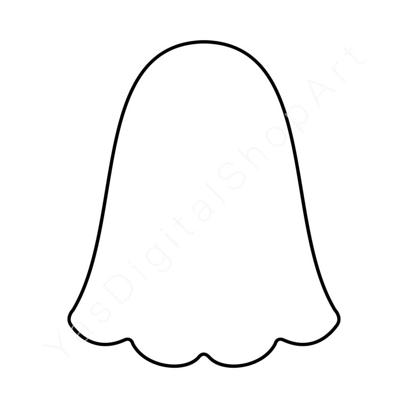 Ghost Clipart Outline - Etsy