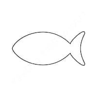 Fish Outline Stencil: Transparent PNG SVG Clipart (digital Download) - Etsy