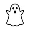 Ghost Outline Clipart: Transparent PNG & JPEG Stencil Template (digital ...