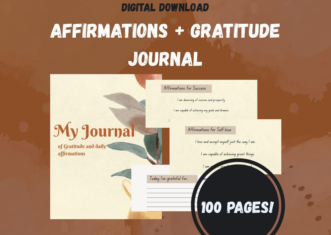 Affirmations & Gratitude Journal for Teens and Adults – Self-love ...