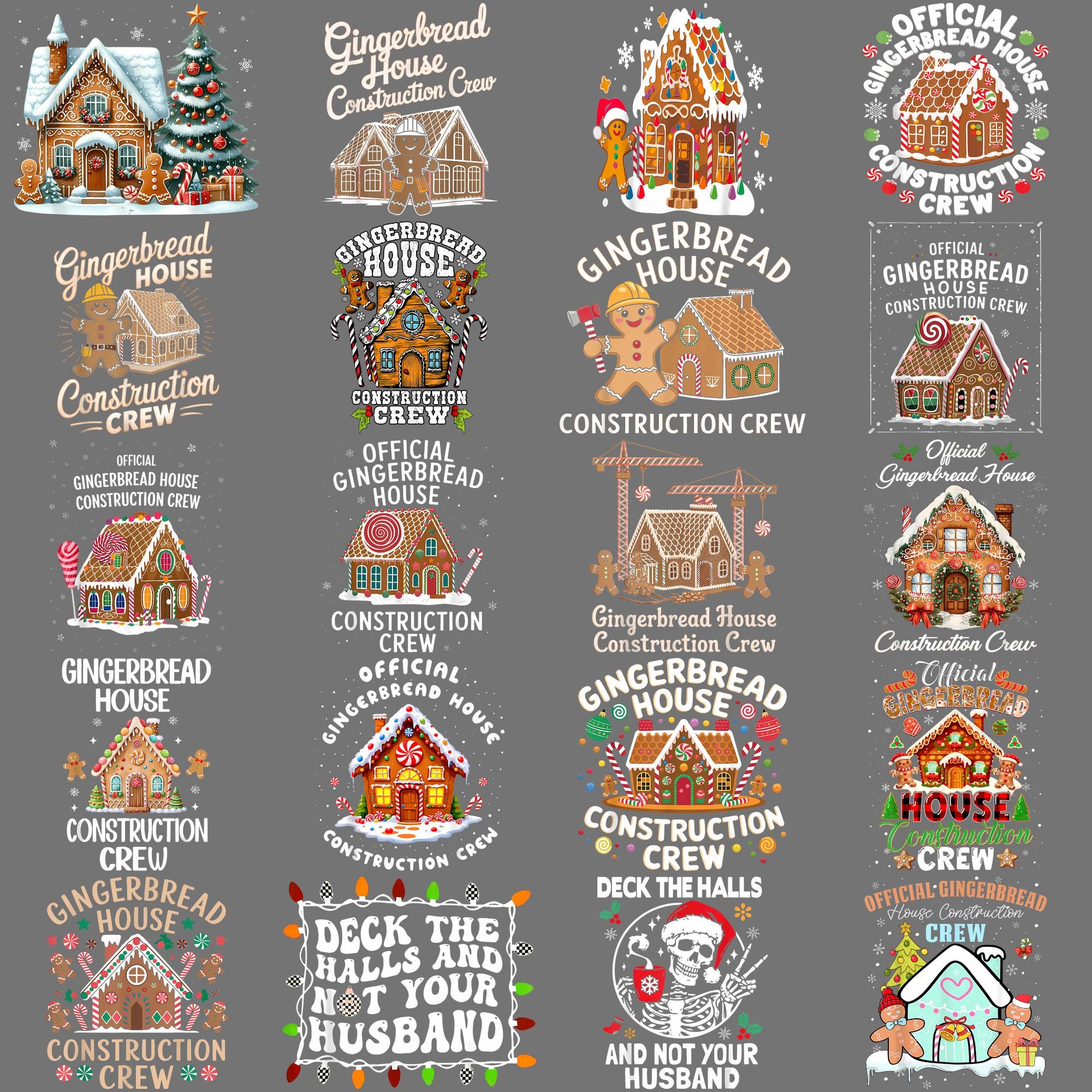 Gingerbread House Construction Crew PNG, Decorating Baking Christmas ...