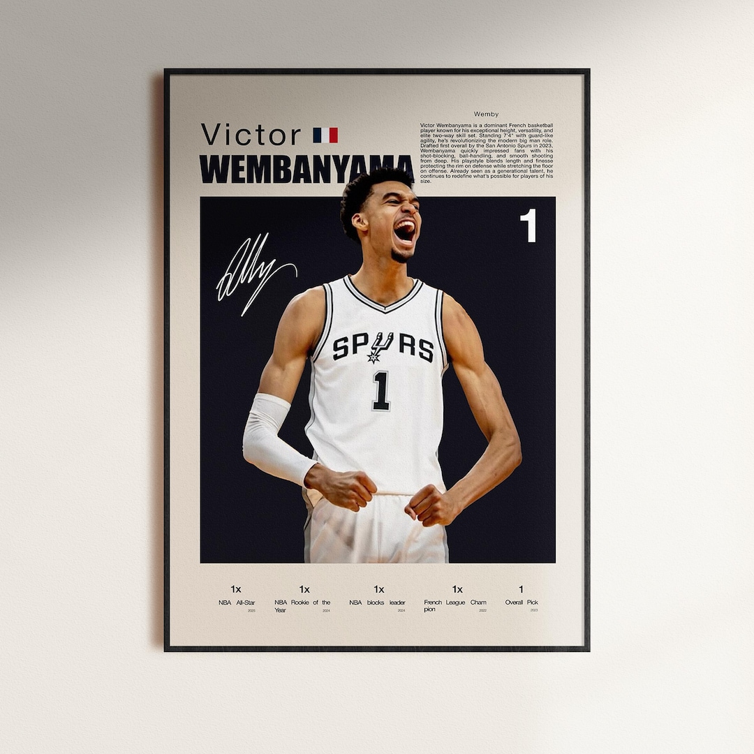 Victor Wembanyama Poster, NBA Poster, Basketball Poster, NBA Basketball ...