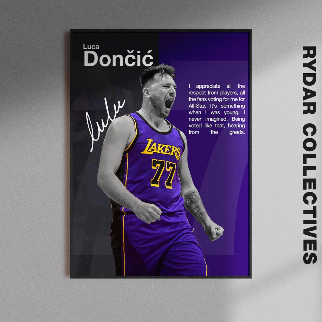 Luca Doncic Poster, NBA Poster, Basketball Poster, NBA Basketball Wall ...