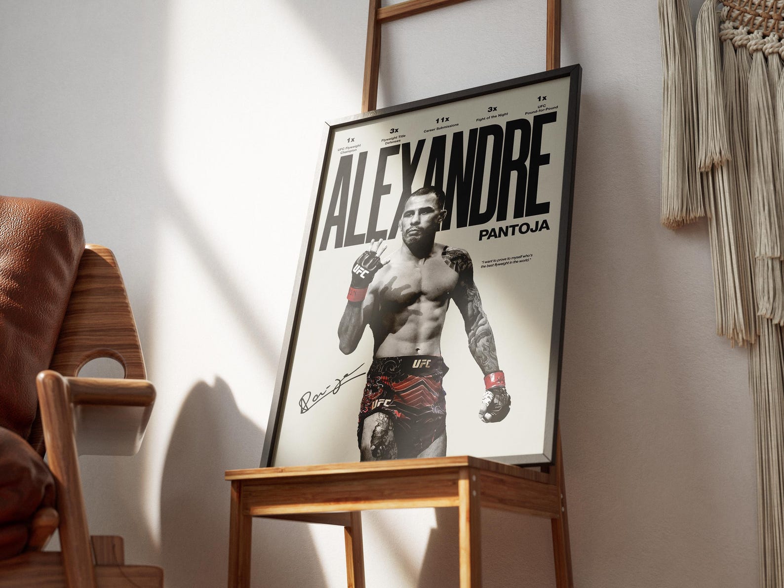 Alexandre Pantoja Poster, UFC Wall Art, Flyweight Champion Print, MMA ...