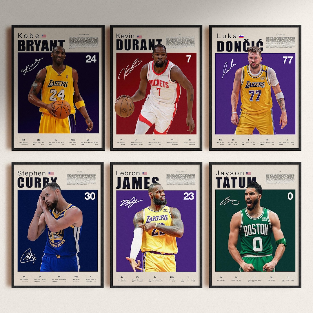 Stephen Curry Lebron James Luka Doncic Kobe Bryan, Kevin Durant Jayson ...