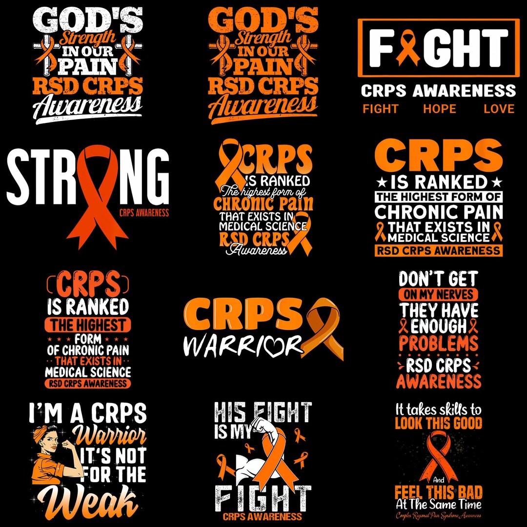 CRPS Awareness PNG, Chronic Pain Orange Ribbon Clipart, Rare Disease ...