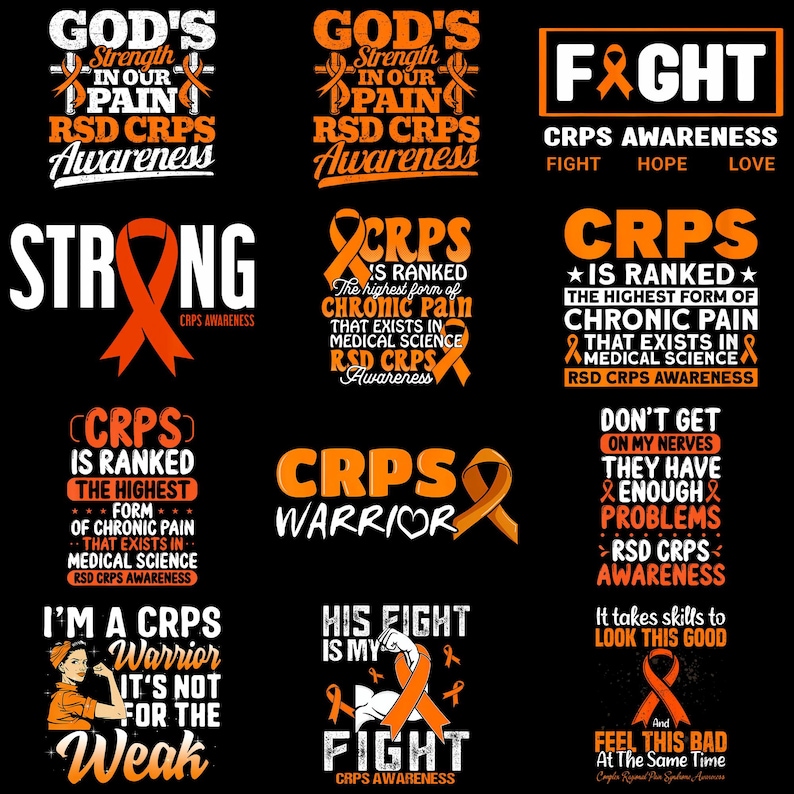 CRPS Awareness PNG, Chronic Pain Orange Ribbon Clipart, Rare Disease ...