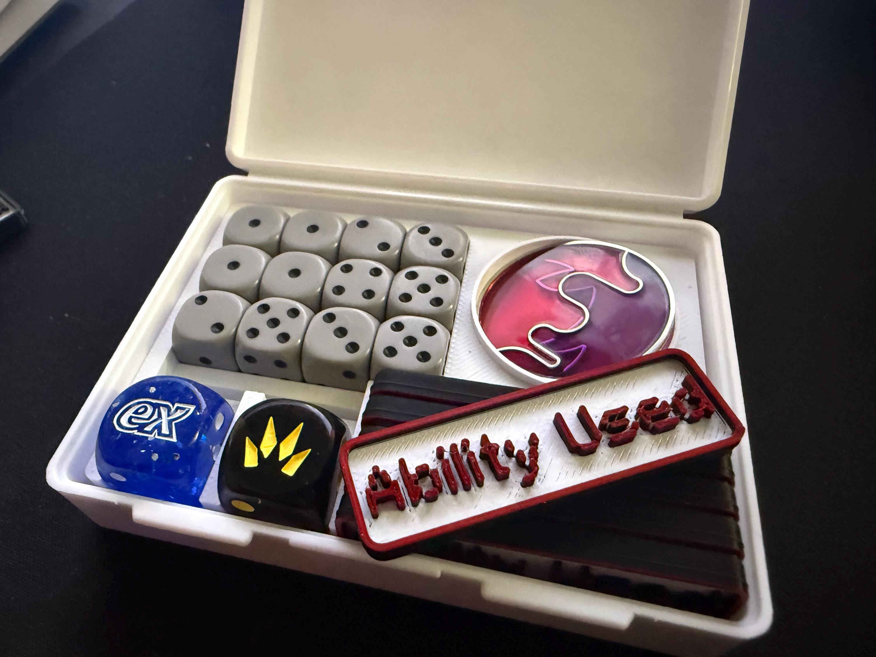 Pokemon Damage Counter Dice and Condition Marker Box Insert and Ability ...