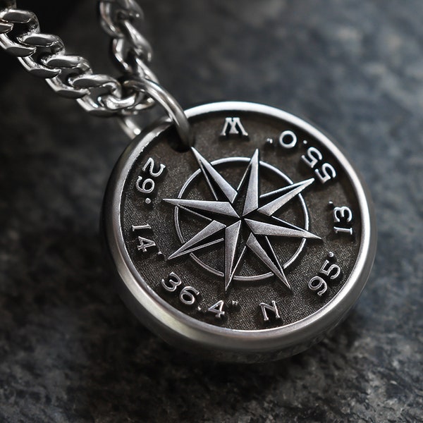 Compass Necklace - Etsy