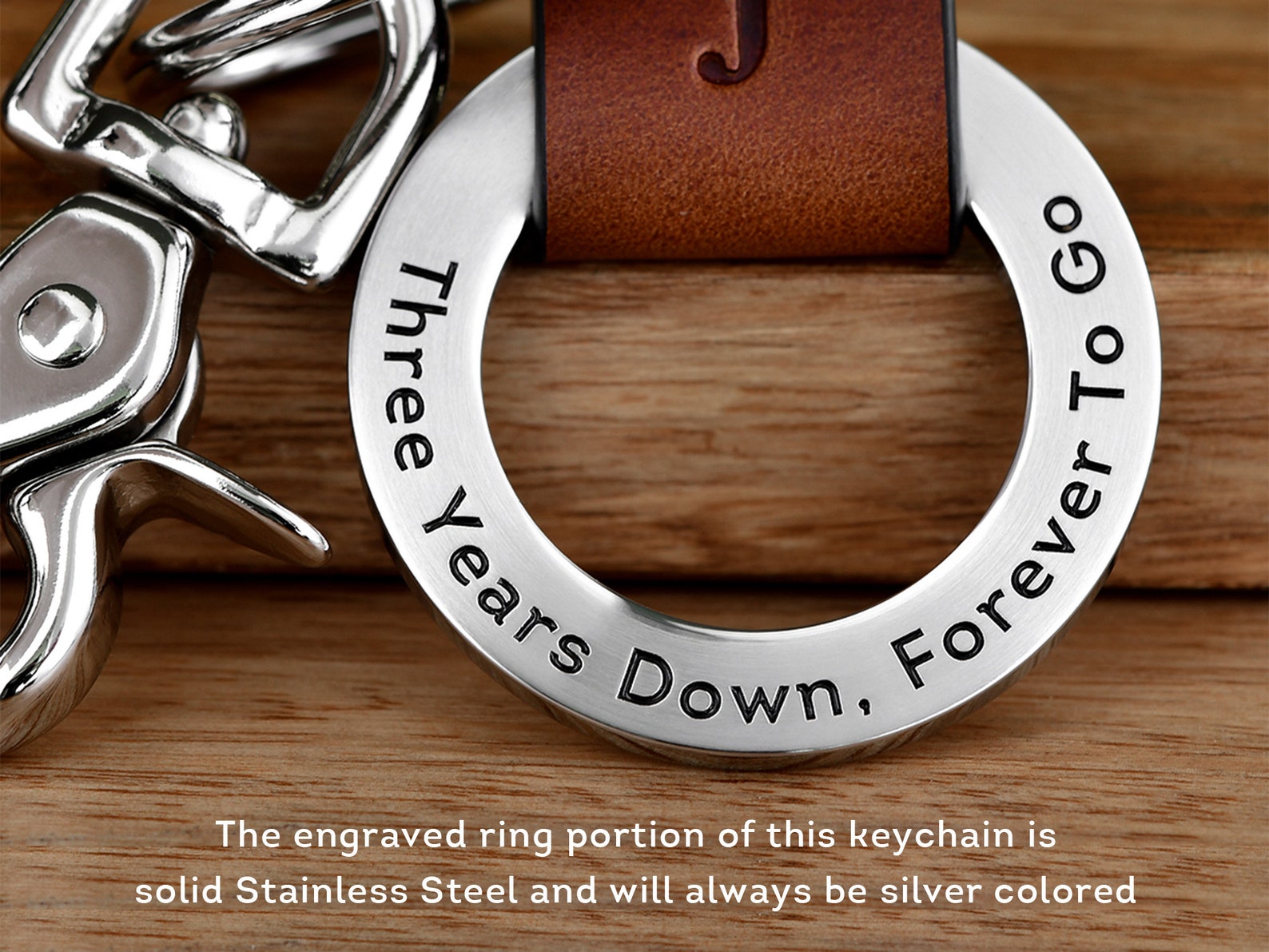 Custom Engraved Leather Keychain Personalized Keychain for - Etsy