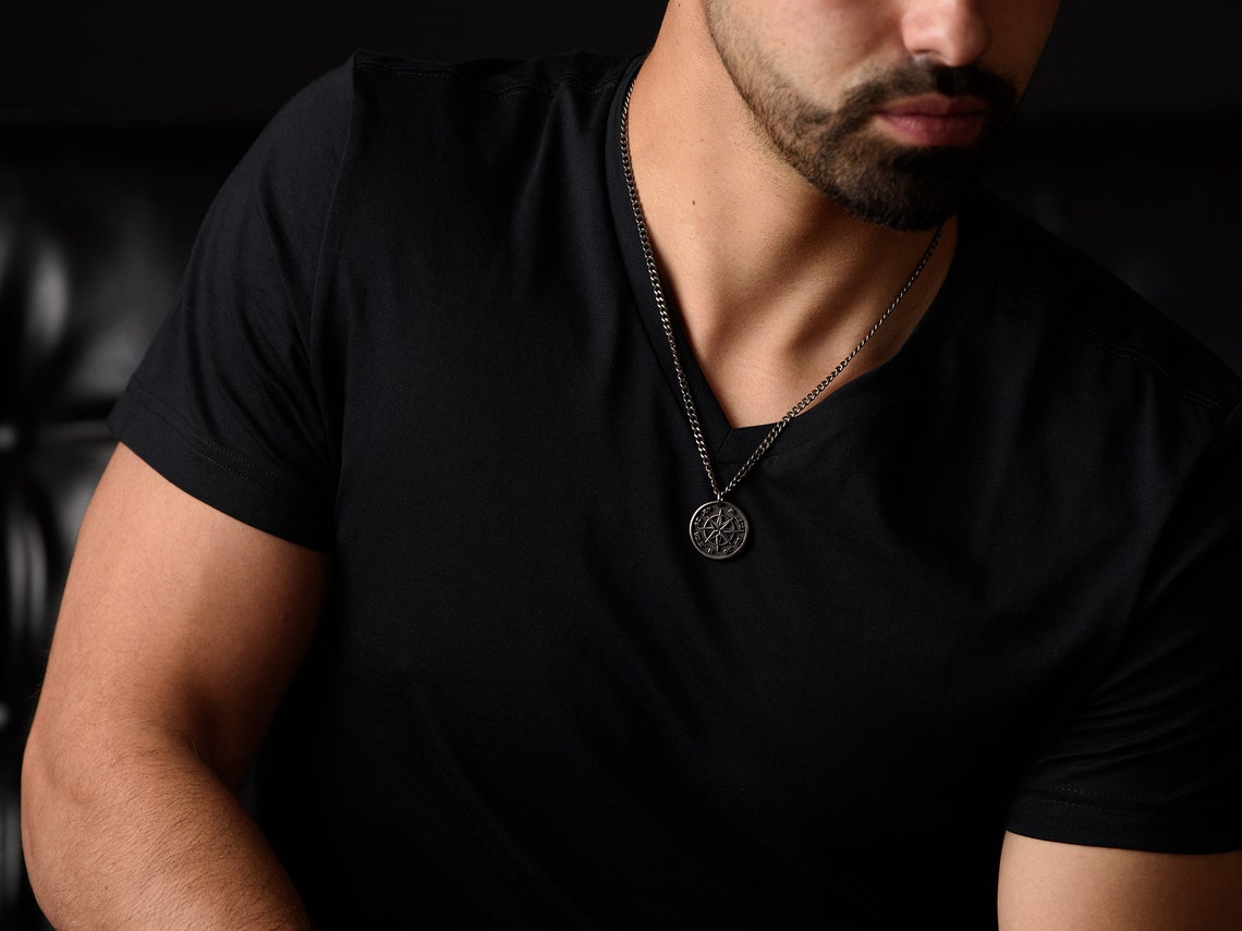 TITANIUM Memorial Loss Name Necklace, Remembrance Necklace for Men ...