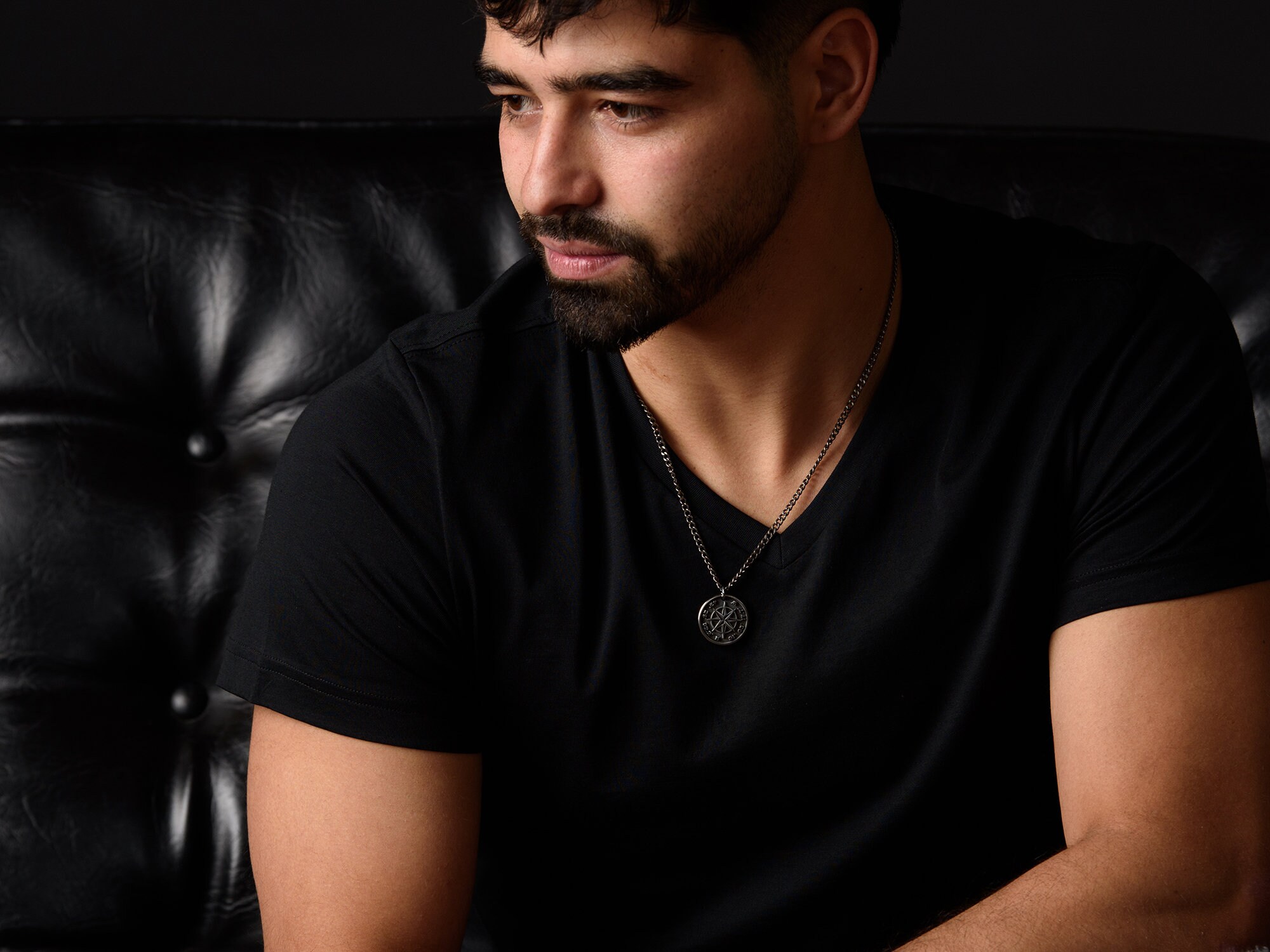 TITANIUM Memorial Loss Name Necklace, Remembrance Necklace for Men ...