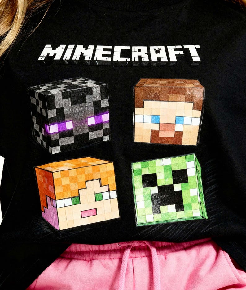 Minec Enderman Alex Steve Creeper Birthday Shirt, Kids Gamer Tee - Etsy