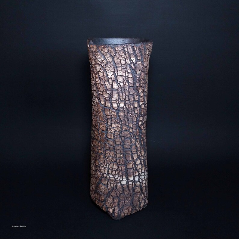 Tree Trunk Texture Cylinder Vase Kohiki Ceramic Stoneware - Etsy