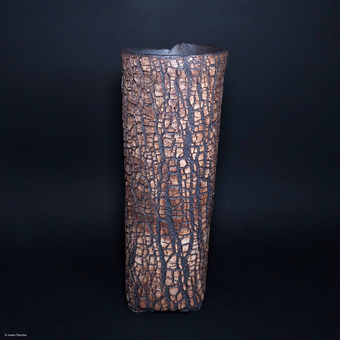 Tree Trunk Texture Cylinder Vase Kohiki Ceramic Stoneware - Etsy