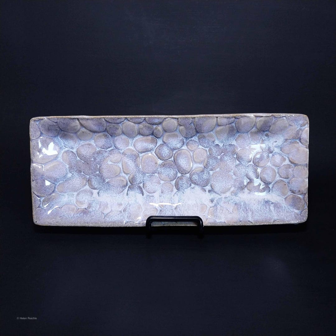 Rectangular Plate Pearly Cobblestone Texture Ceramic Stoneware - Etsy