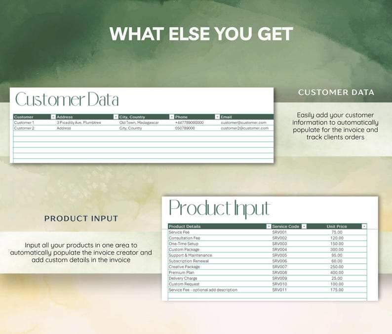 Smart Invoice Template & Tracker | Fully Automated Excel, Google Sheets ...