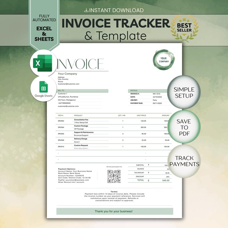 Invoice Template Software - Etsy