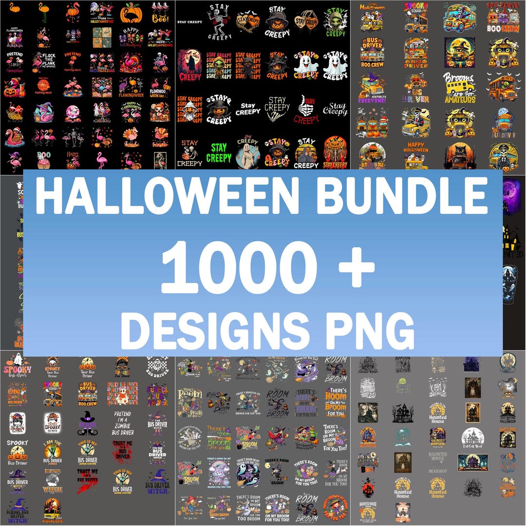 Halloween Mega Bundle, Spooky Png Pack, Halloween Clipart Set, Scary ...