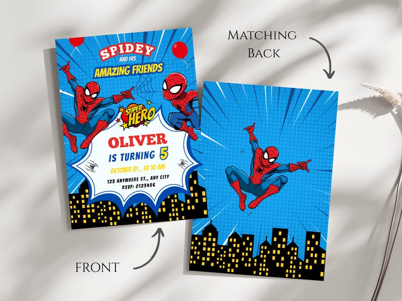 Editable Spider-man Birthday Invitation | Printable Spidey Party ...
