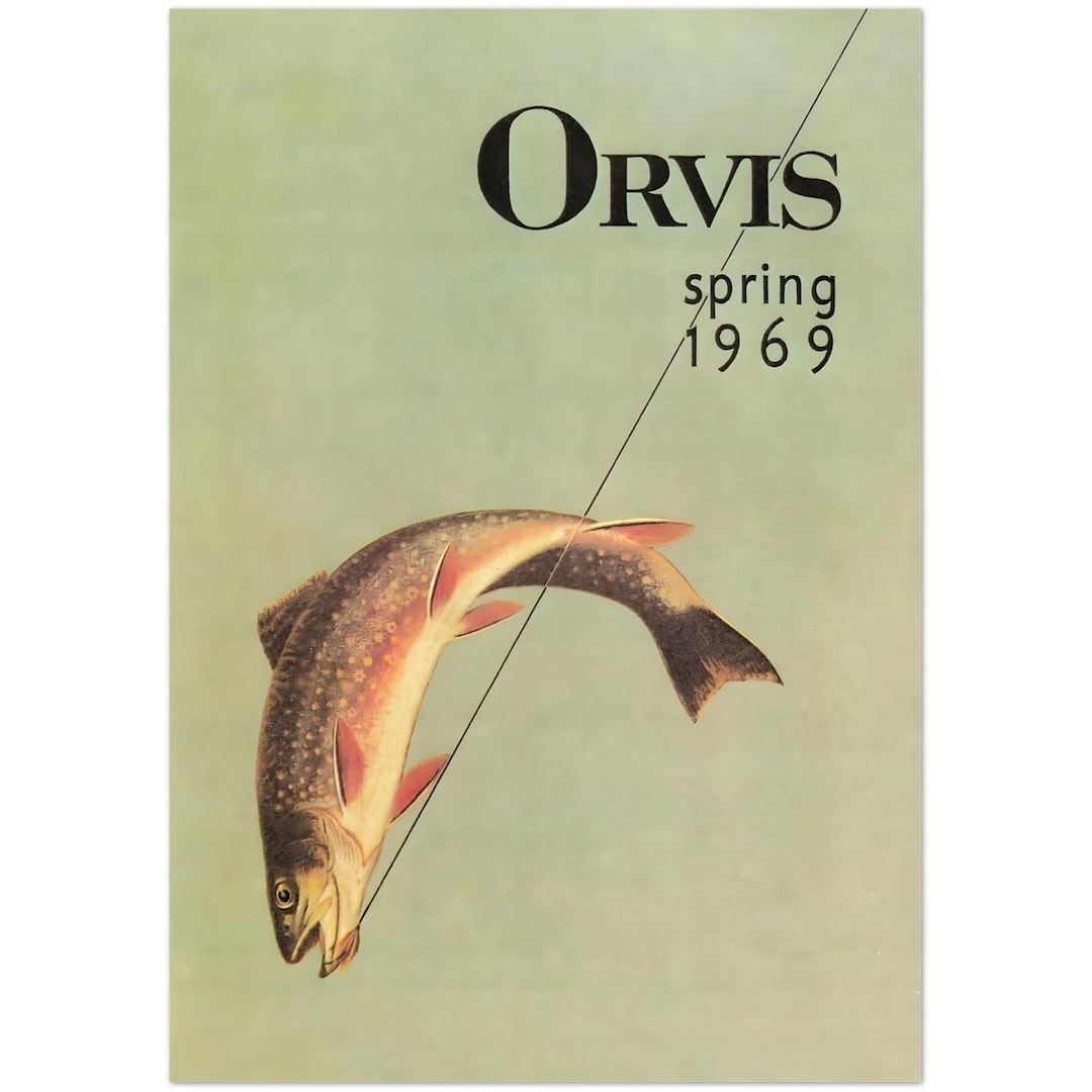Orvis Spring 1969 Vintage Fly Fishing Fish Illustration Poster - Etsy