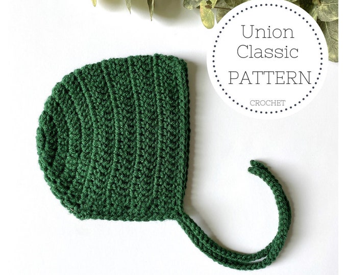 UNION BUNDLE - Ruffle + Classic Baby Bonnets - 2 Crochet PATTERNS - Etsy