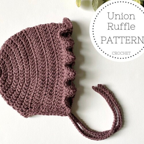 Baby Ruffle Bonnet KNITTING PATTERN // Ruffle Pattern // Knit - Etsy