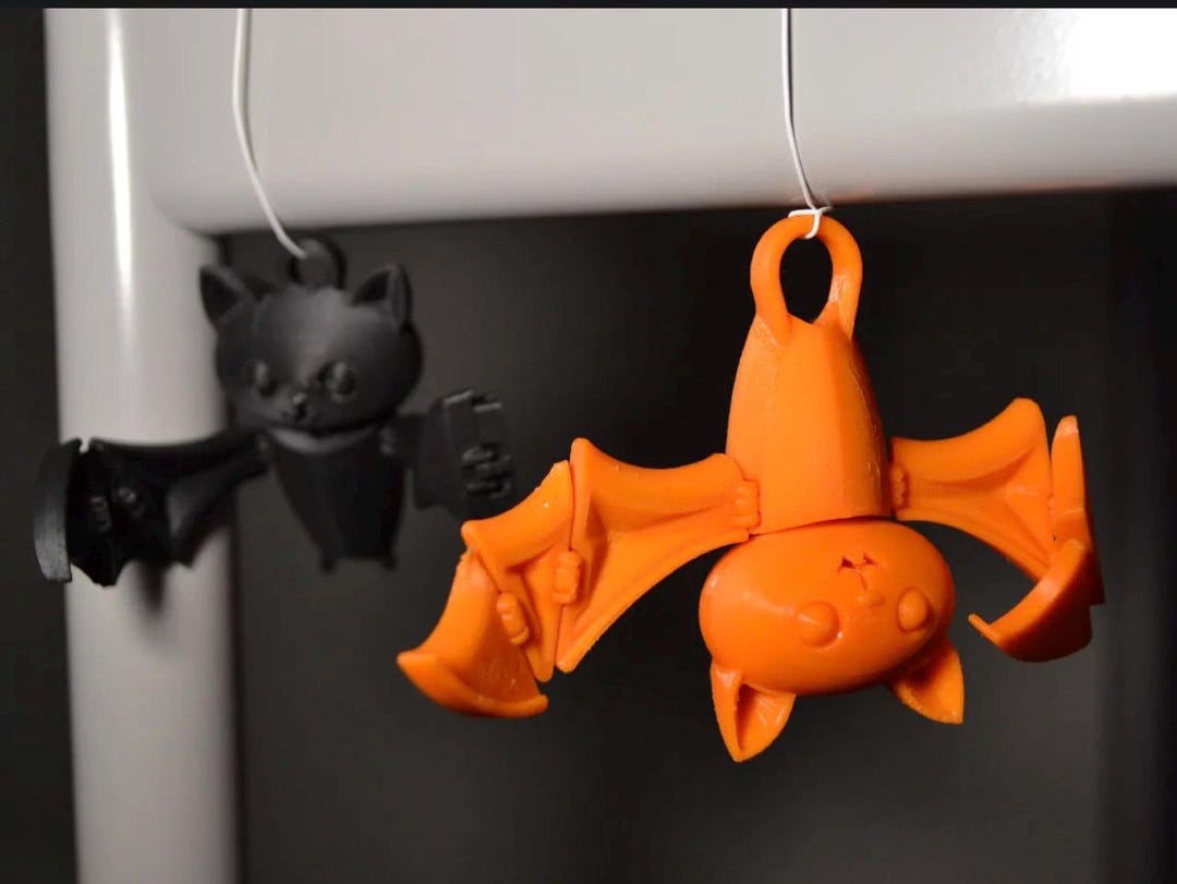 Articulated Halloween Bat STL Files – Cute 3D Printable Bat Toy ...