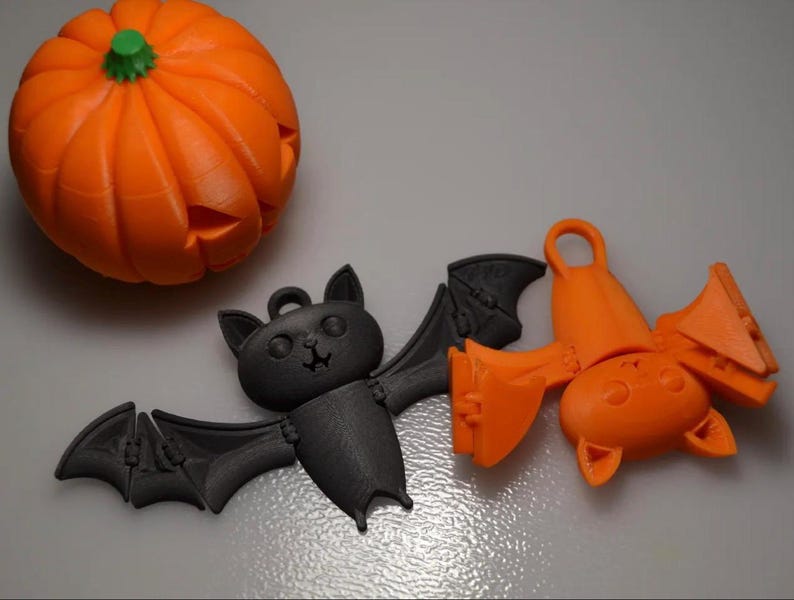 Articulated Halloween Bat STL Files – Cute 3D Printable Bat Toy ...