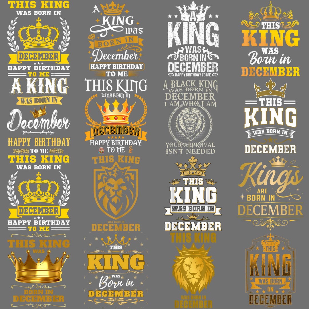 King Born in December PNG – Funny Happy Birthday to Me Clipart ...