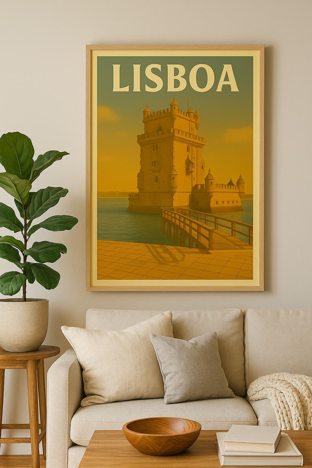 Lisbon Belém Tower – Vintage Travel Poster - Etsy