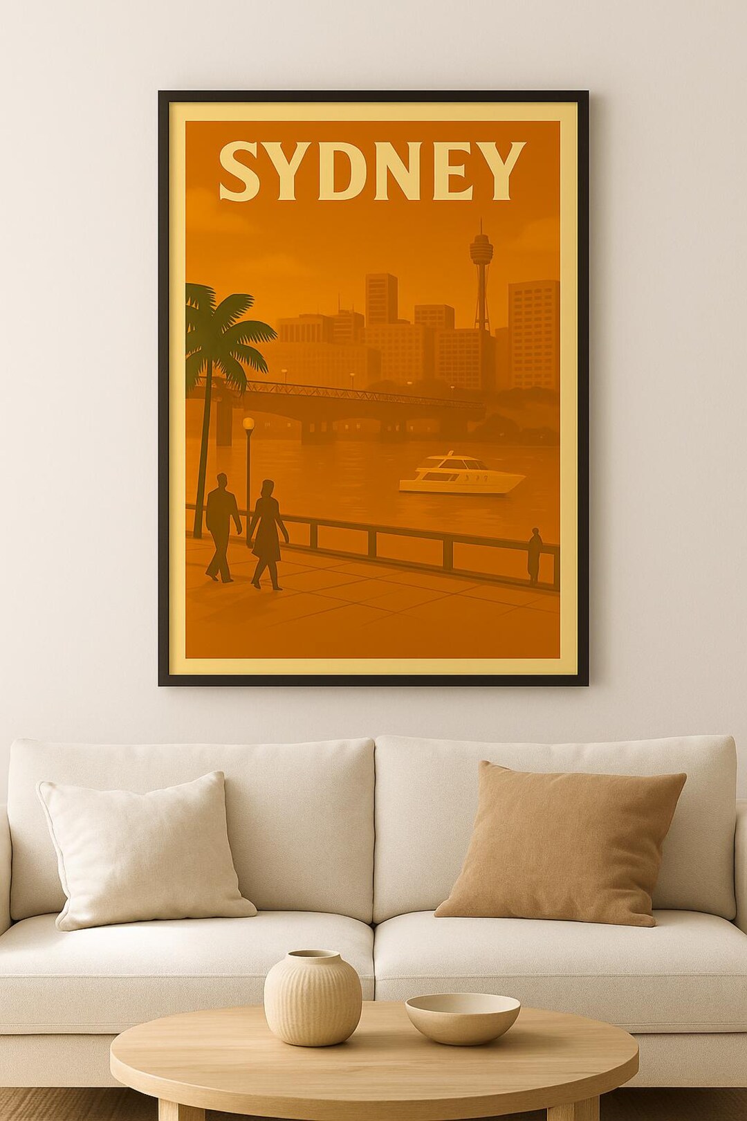 Sydney Sunset Stroll – Vintage Travel Poster - Etsy