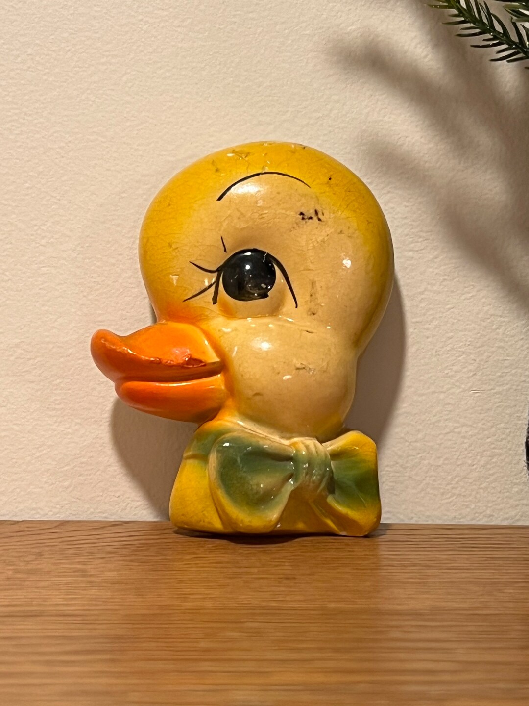 Vintage Plaster Yellow Duck Wall Plaque - Etsy