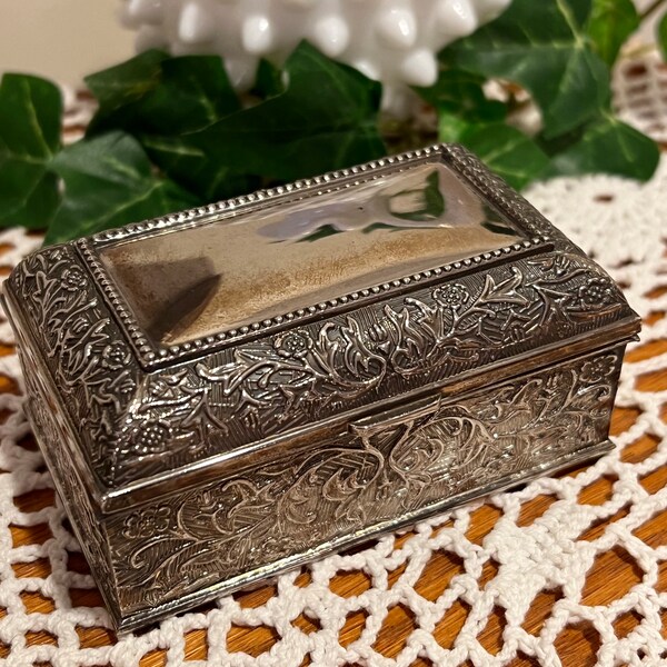 Silver Plate Jewelry Box - Etsy