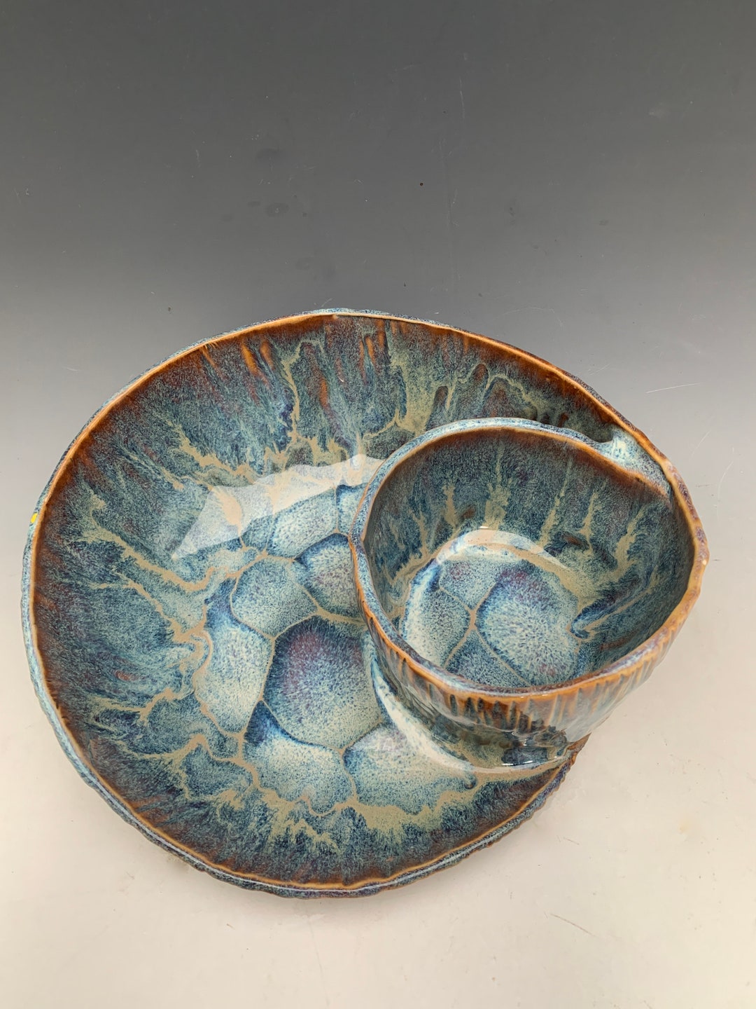 Chip and Dip,small Bowl,individual Appetizer Plate,swirl Bowl,mini Chip ...