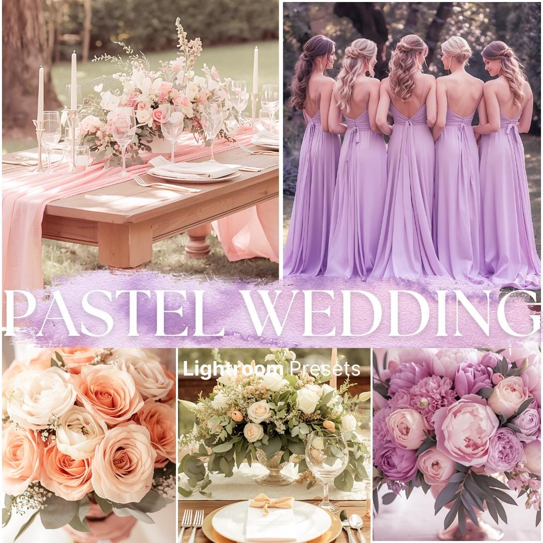 Pastel Wedding Presets Mini Pack | Lightroom Mobile Presets | Soft ...