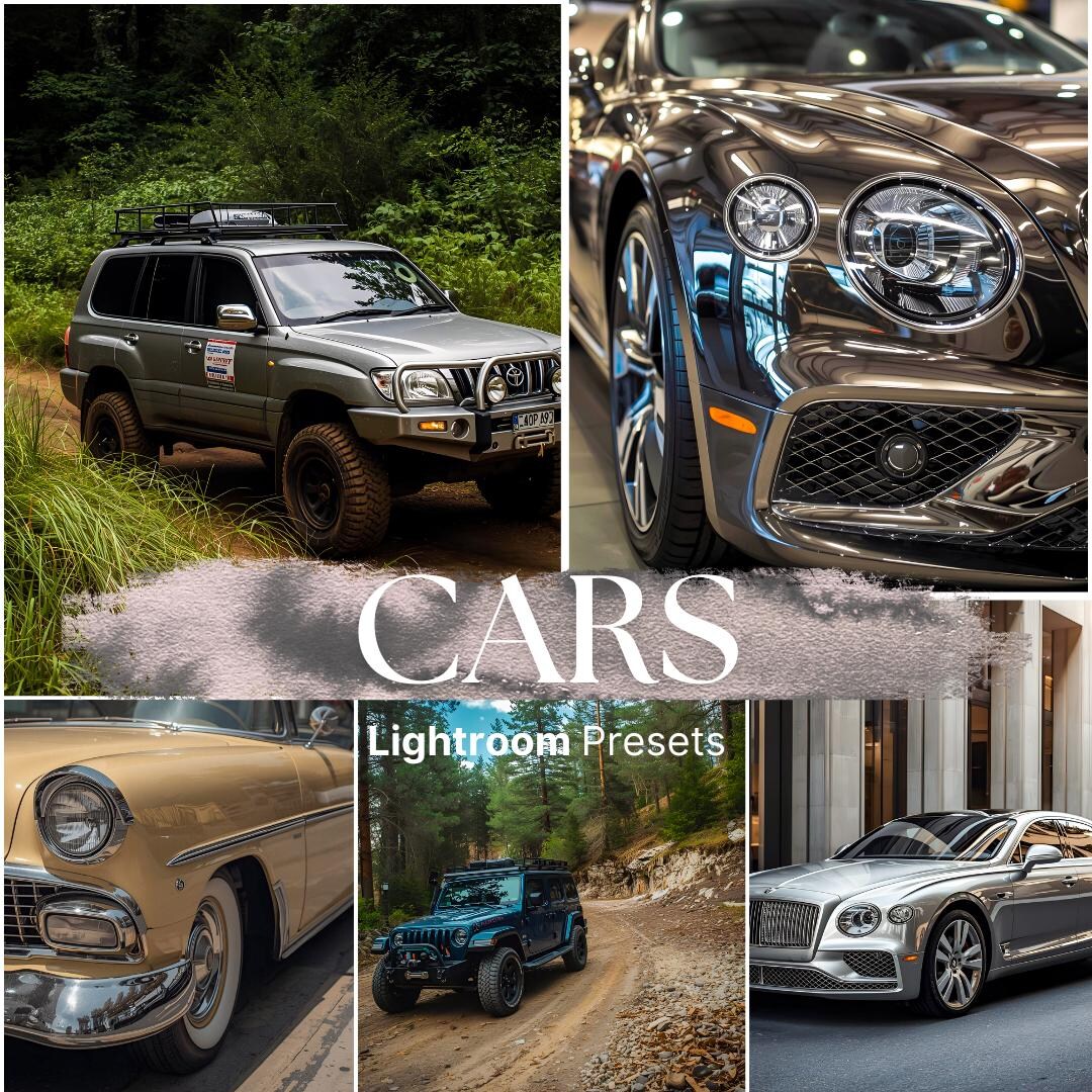 Cars Presets Mini Pack | Chrome, Vintage, Midnight, Luxury & Offroad ...