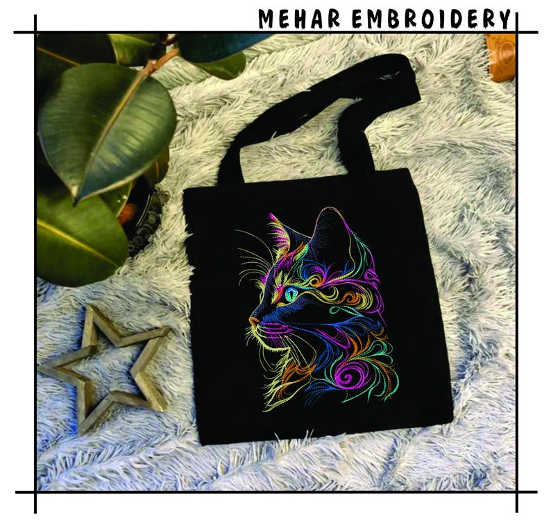 Cat Machine Embroidery Design, Animal Embroidery Design, Cats ...