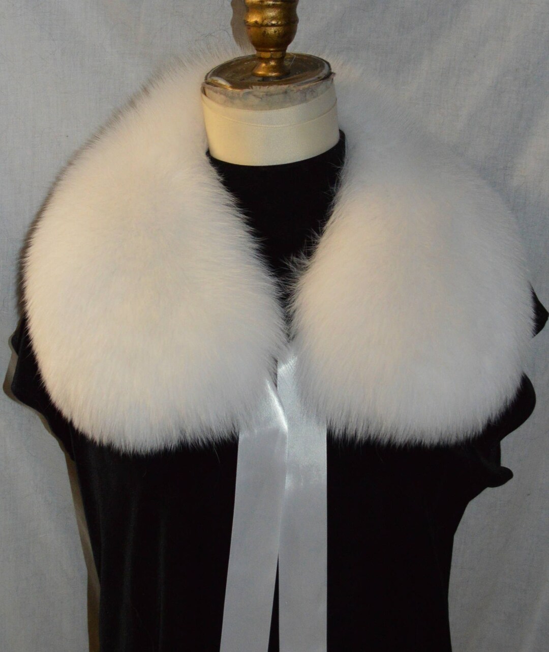 Real Genuine Fox Fur Collar Natural White New Manufactured in US ...