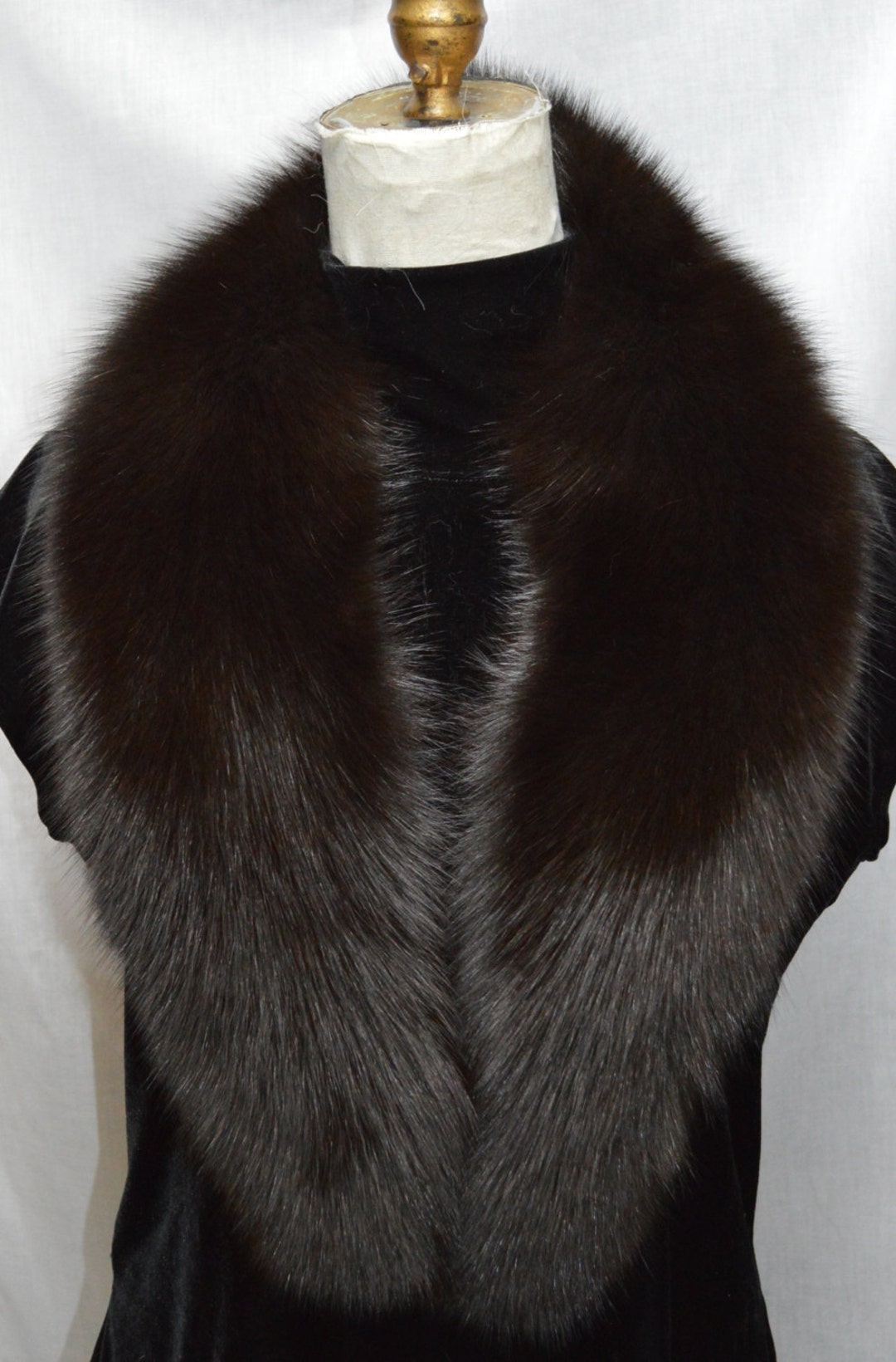 Real Genuine Brown Fox Detachable Fur Collar Men Women New Manufactured ...